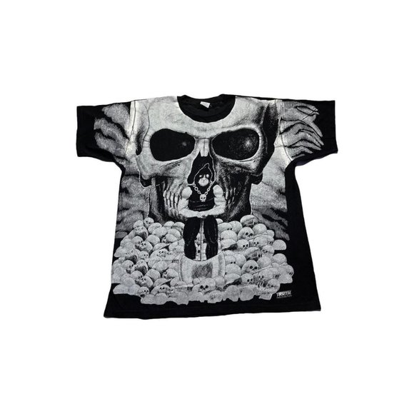 Vintage | Shirts | Vintage Skull Pile Skeleton Tshirt | Poshmark